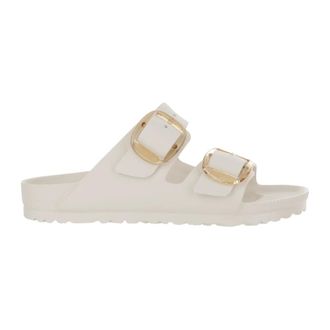Birkenstock Femme, Chaussures, Blanc, Taille: 37 EU Sandales blanches en caoutchouc avec boucle surdimensionn&eacute;e