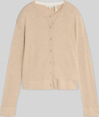 Tom Tailor Regular Fit Strickjacke aus Baumwoll-Mix mit Seiden-Anteil