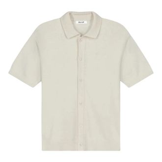 Olaf Hussein Linen Knitted Ss Polo - - Tops - Herren - Wei&szlig; - XL