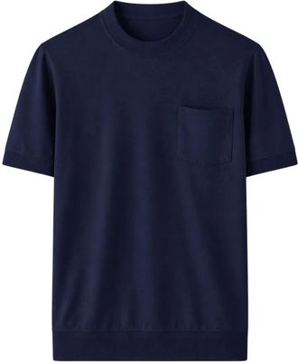 Paolo Pecora Homme, Pulls, Bleu, Taille: XL T-shirt &agrave; col rond