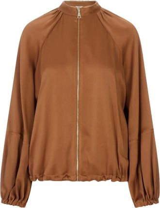 Fabiana Filippi Femme, Vestes, Brun, Taille: 36 FR Bomber Jacket