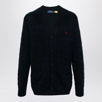 Polo Ralph Lauren Navy blue cable-knit cotton cardigan