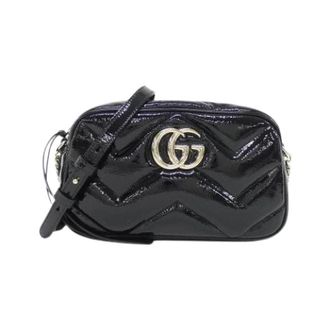 Gucci Pre-owned GG Marmont Lack-Schultertasche - - Pre-owned - Damen - Schwarzk - ONE SIZE