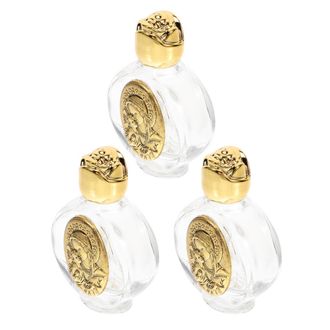 BESPORTBLE 3 St&uuml;ck Katholische Weihwasserflaschen aus Gepr&auml;gtem Glas Nachf&uuml;llbar Klein und Leicht Vielseitig f&uuml;r Reise und Taufe