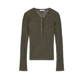 Patrizia Pepe Pull &agrave; col rond - Femme - Pulls - Vert - Taille: 38 FR