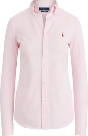 Ralph Lauren Femme, Blouses et Chemises, Rose, Taille: 38 FR Chemise Oxford Slim Fit en Maille