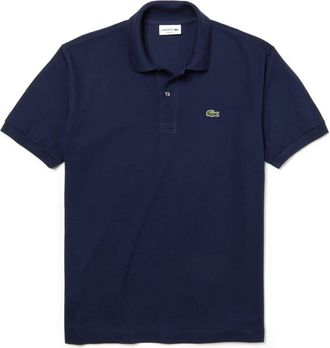 Lacoste Herren Polo-Shirt Kurzarm L1212, Männer Polo-Hemd,2 Knopf,Regular Fit,Blau,5