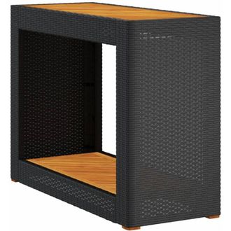 vidaXL Vidaxl - Table dappoint de jardin dessus en bois noir 100x40x75 cm