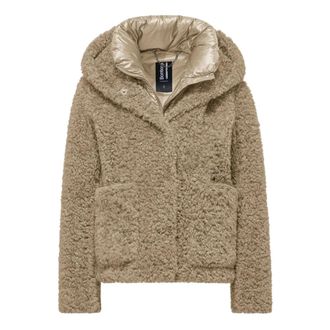 Bomboogie Femme, Vestes, Beige, Taille: 44 FR Faux Fur & Shearling Vestes