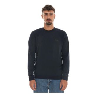 HUGO BOSS Momentum Lite Pullover mit Rundhalsausschnitt - - Knitwear - Herren - Blau - XL