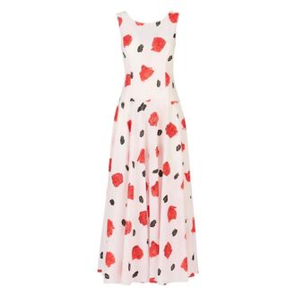 Marni Femme, Robes, Multicolore, Taille: 36 FR Robe Midi Imprimé Roses