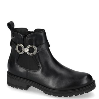 Valleverde 17151 Bottines Casual Femmes Cuir Noir Talon Grosse 3cm Semelle Caoutchouc Jambe Cheville, Noir, 38 EU