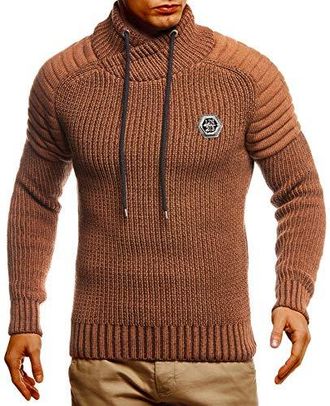 LEIF NELSON Pull en tricot pour homme avec col châle - Pull dhiver de qualité supérieure - Coupe droite - Idéal pour les looks décontractés et professionnels - Di