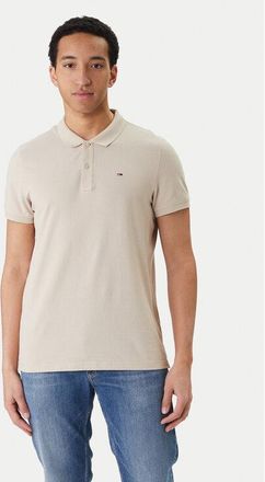 Tommy Jeans Poloshirt DM0DM20676 Beige Slim Fit