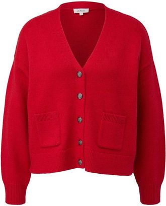 s.Oliver Cardigan Strickjacke Cardigan aus Wollmix mit Metall-Kn&ouml;pfen