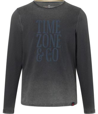 Timezone T-Shirt Timezone Herren Langarm T-Shirt - L&auml;ssiges Longsleeve aus 100% Baumwol