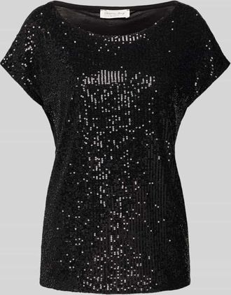 Christian Berg T-Shirt mit Paillettenbesatz