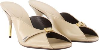 Versace Womens Pumps, Size 80 - Versace Leather Beige Goatskin Shoes - Pumps