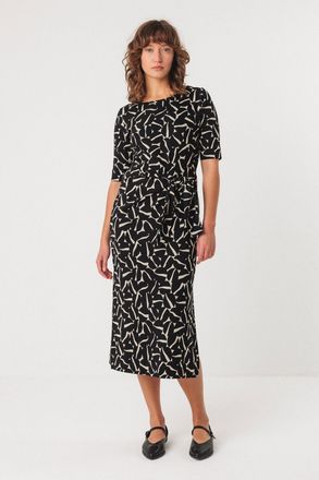 SKFK Damen vegan Kleid Ani Schwarz/Wei&Atilde;Y