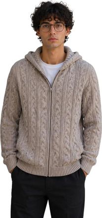 Dolce & Gabbana Homme, Sweatshirts et sweats &agrave; capuche, Beige, Taille: M Veste en Maille Brod&eacute;