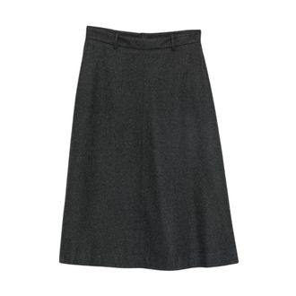 Nine In The Morning Jupe Midi &Eacute;vas&eacute;e - Femme - Jupes - Gris - Taille: W29