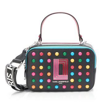 Karl Lagerfeld Damen Simone Crossbody Cross-Body, Schwarz Multi