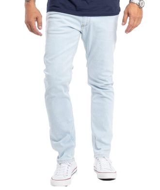 Rock Creek Herren Jeans Regular Fit Stretch Jeans M&auml;nnerhose Herrenjeans Denim Hosen Herrenhose Straight Cut Stonewashed RC-3106 Blau W40 L36