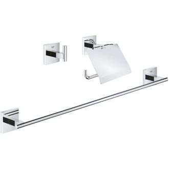 GROHE QuickFix Start Cube - Bad-Accessoires-Set 3 in 1, verchromt 41124000