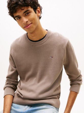 Tommy Jeans Strickpullover TJM SLIM FIT LIGHT SWEATER Slim fit mit Rundhalsausschnitt