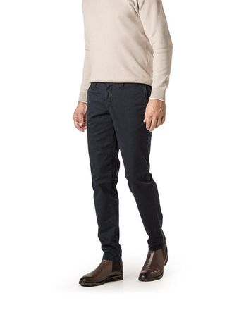 Hiltl Herren Hose blau Baumwolle