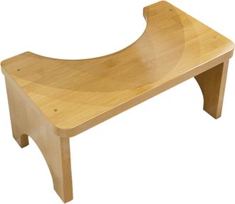 Generic Toilettenhocker aus Holz - Ergonomischer Tritthocker, robuste Hockhilfe, gesundheitsf&ouml;rderndes Badezimmerzubeh&ouml;r, tragbare Fu&szlig;st&uuml;tze | Zuverl&auml;ssige Ha