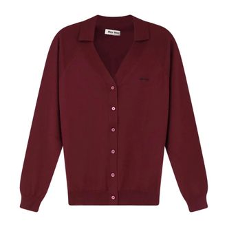 Miu Miu Cardigan aus Schurwolle - - Knitwear - Damen - Braun - S