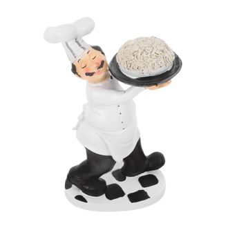 Healifty Europ&auml;ische Harz Kochstatue Ramen Chef K&uuml;chenchef Deko F&uuml;r Restaurant Bistro Caf&eacute; Tischdekoration