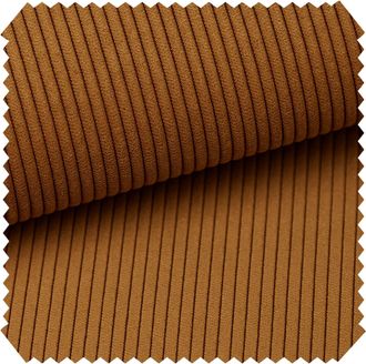 Novely ONTRE - Samtiger Polsterstoff in Feincord-Optik - Robuster Möbelstoff - Pflegeleichte Meterware 1 lfm Farbe: | 31 Terracotta