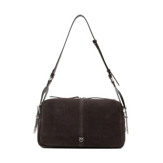 Pinko Pinko, Femme, Sacs, Brun, Taille: ONE Size Sac bandouli&egrave;re classique en daim