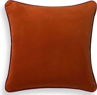 Bassetti Uni Kissenh&uuml;lle zu Tischw&auml;sche - Velour aus 90% Baumwolle, 10% Polyester in der Farbe Mattone O1, Ma&szlig;e: 45X45 cm - 9324587
