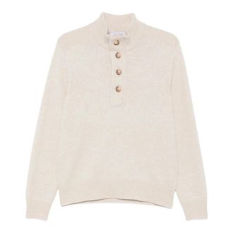 Gran Sasso Lupo Halb-Zip Strick - - Knitwear - Herren - Beige - M