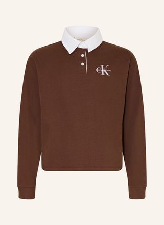Calvin Klein Jersey-Poloshirt braun