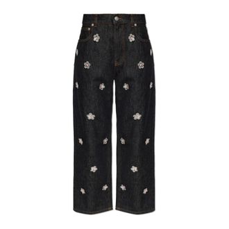 Marni Jeans mit floralen Applikationen - - Jeans - Damen - Blau - XS