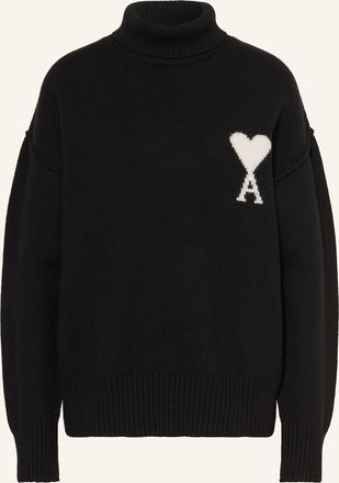 Ami Rollkragenpullover schwarz
