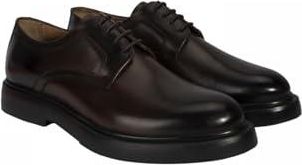 Desa Chaussures en Cuir Man &agrave; Enfiler - Mod&egrave;le &agrave; Lacets, Talon Plat, Respirantes | Brun - 43