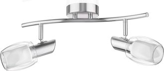 LEDs Com Deckenleuchte ELERA, zweiflammig inkl. LED E14 Lampen je 458lm extra-warm-weiß