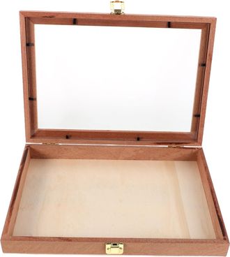Supvox Holzboxen f&uuml;r Aufbewahrung Transparente Vitrine mit Deckel f&uuml;r Trockenblumen Pr&auml;parate Kleine Gegenst&auml;nde Rechteckiges Design