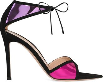 Gianvito Rossi sandales Confetti 105 mm à chevilles nouées - Noir