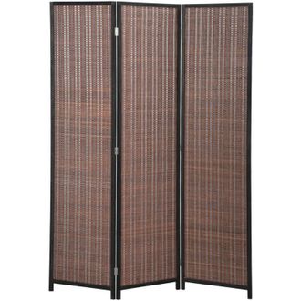 HOMCOM Paravent en bois HOMCOM 3 panneaux 135 x 180 cm s&eacute;parateur de pi&egrave;ce closion de s&eacute;paration pliable pour chambre &agrave; coucher