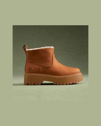 Timberland Stone Street Slip-on Boot mit warmem Futter und Plateausohle f&uuml;r Damen in Braun, Damen, Braun, Gr&ouml;&szlig;e