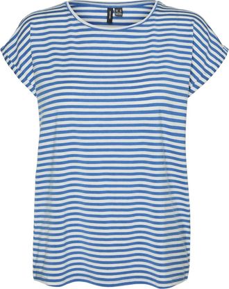Vero Moda VMAVA Plain SS TOP Stripe GA JRS NOOS