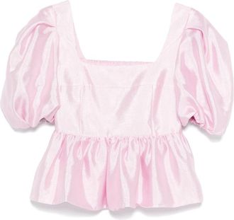 Stine Goya Puff-sleeve Peplum Top