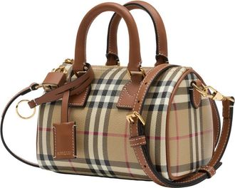 Burberry Ll Mini Bowling Bag - Beige