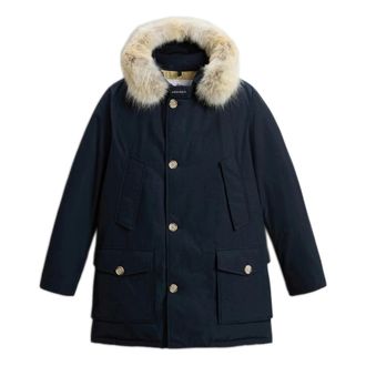 Woolrich Homme, Manteaux, Bleu, Taille: S Arctic Detachable Fur Parka